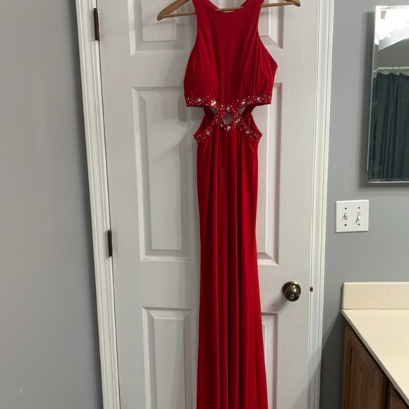 Morgan & Co. | Dresses | Red Sequin Morgan And Co Prom Dress | Poshmark